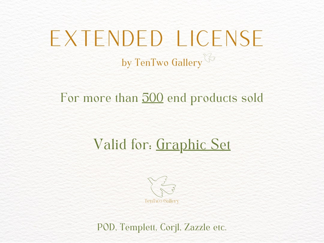 Extended License: Graphic Set Tentwo Gallery - Etsy