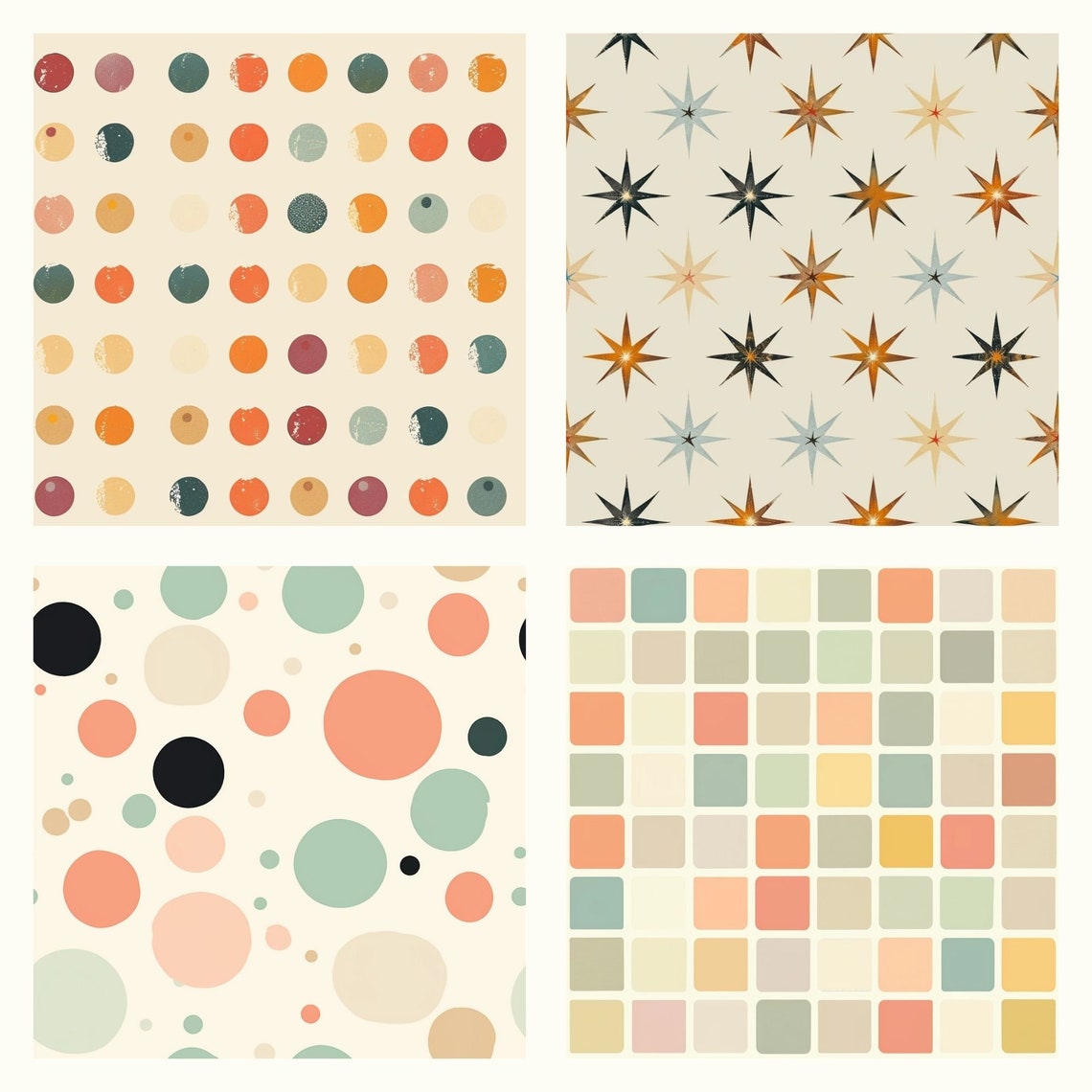 Boho Seamless Digital Paper, Printable Boho Scrapbook Paper, Boho ...