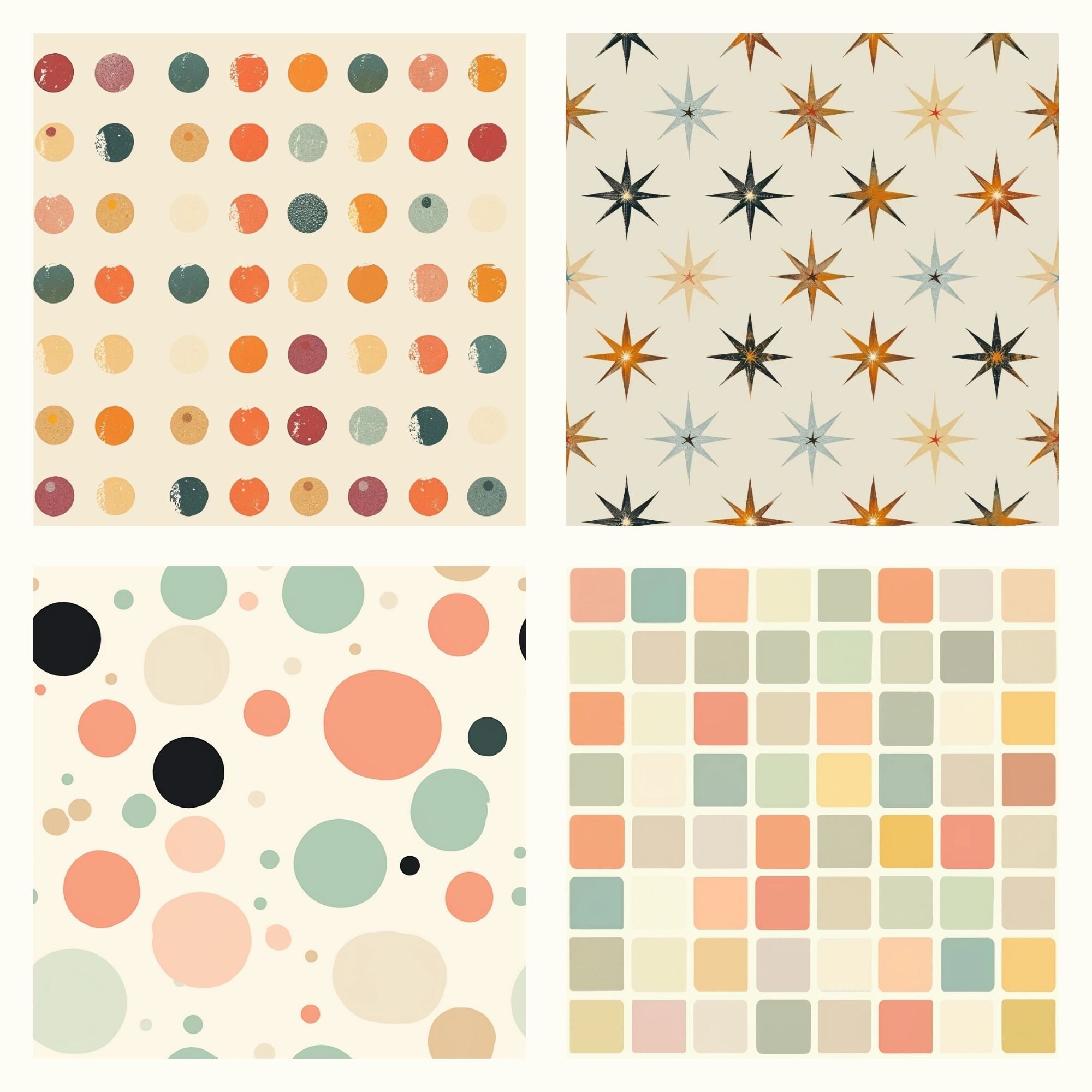 Boho Seamless Digital Paper, Printable Boho Scrapbook Paper, Boho ...