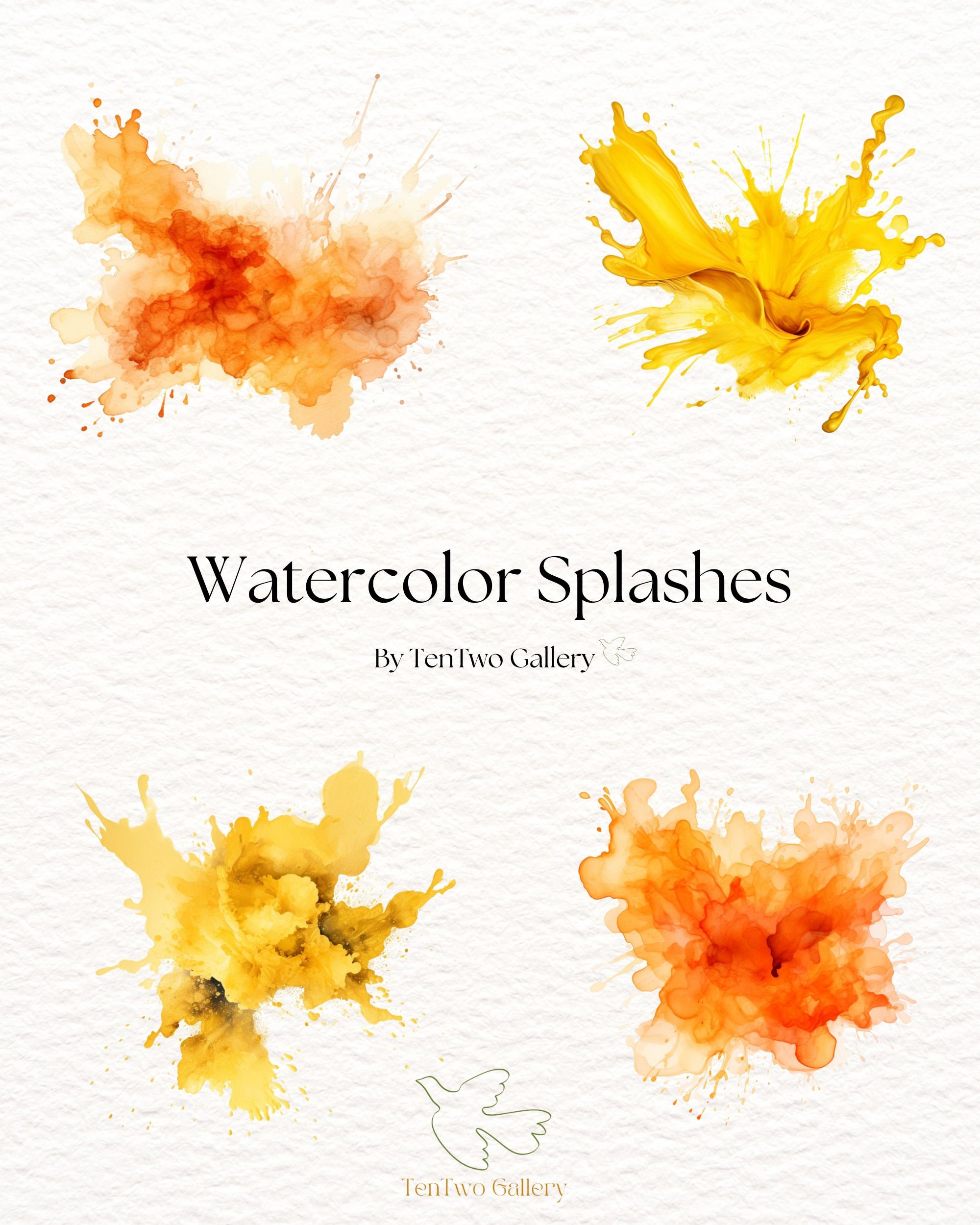 Watercolor Color Splash Clipart Watercolor Paint Splatter Alcohol Ink ...