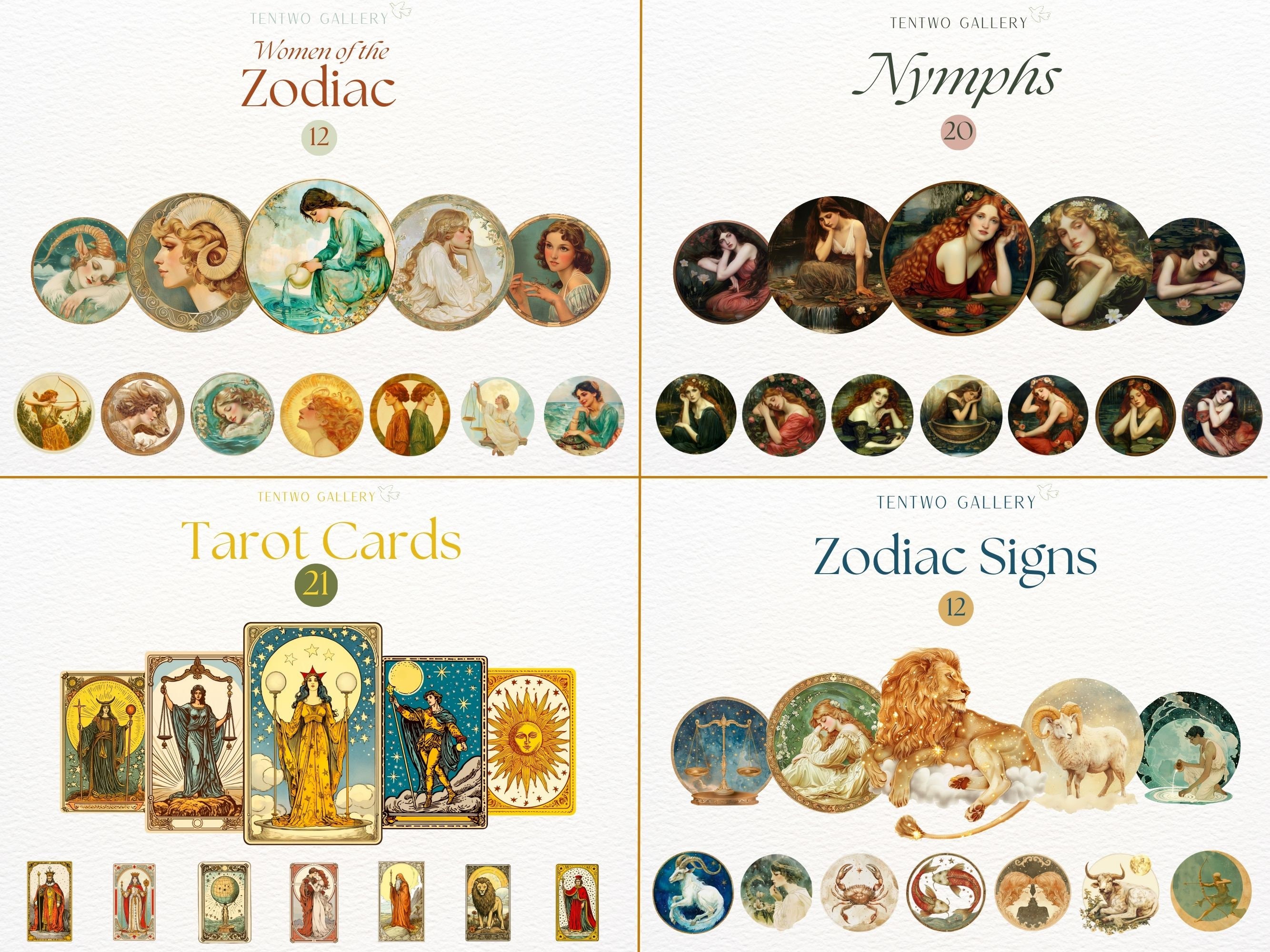 Astrology Collection, Zodiac Signs Clipart, Astrology Value Bundle ...