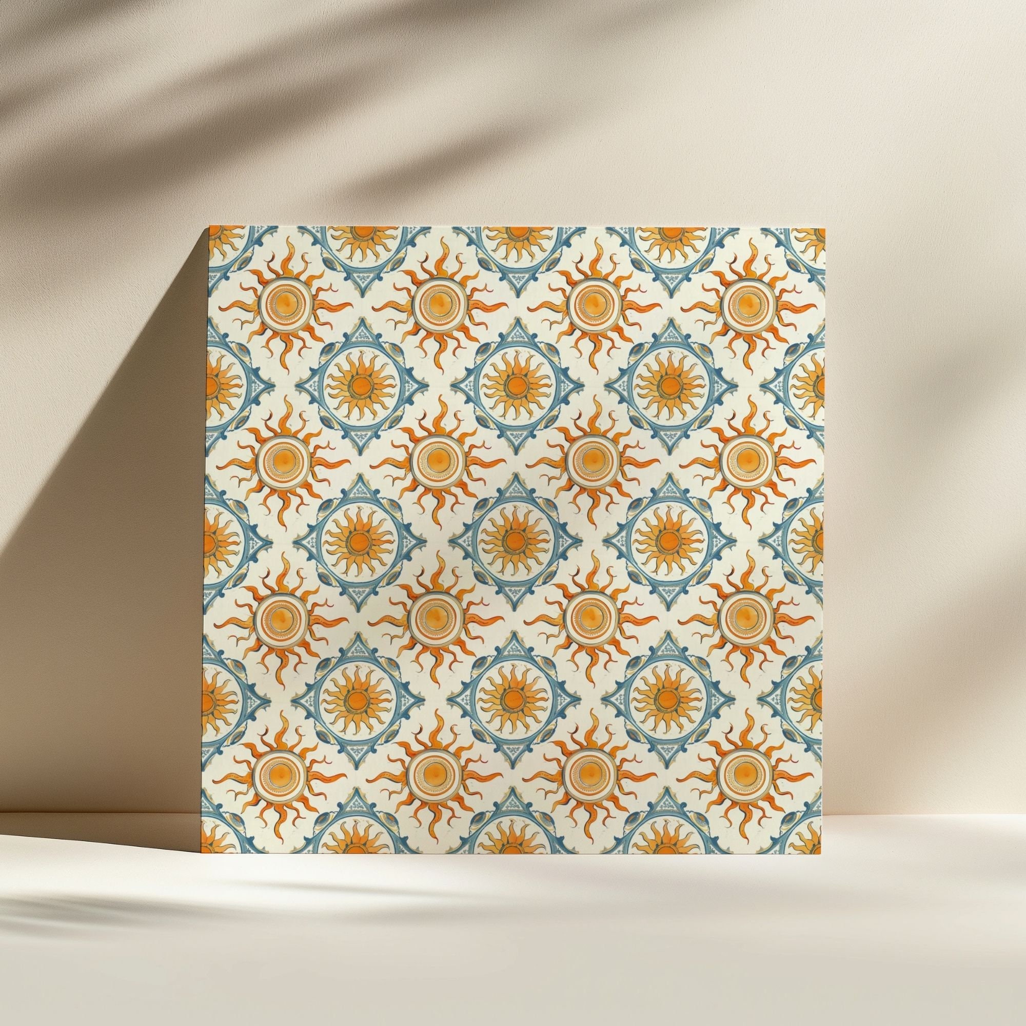 Vintage Suns Seamless Digital Paper, Printable Retro Groovy Suns ...