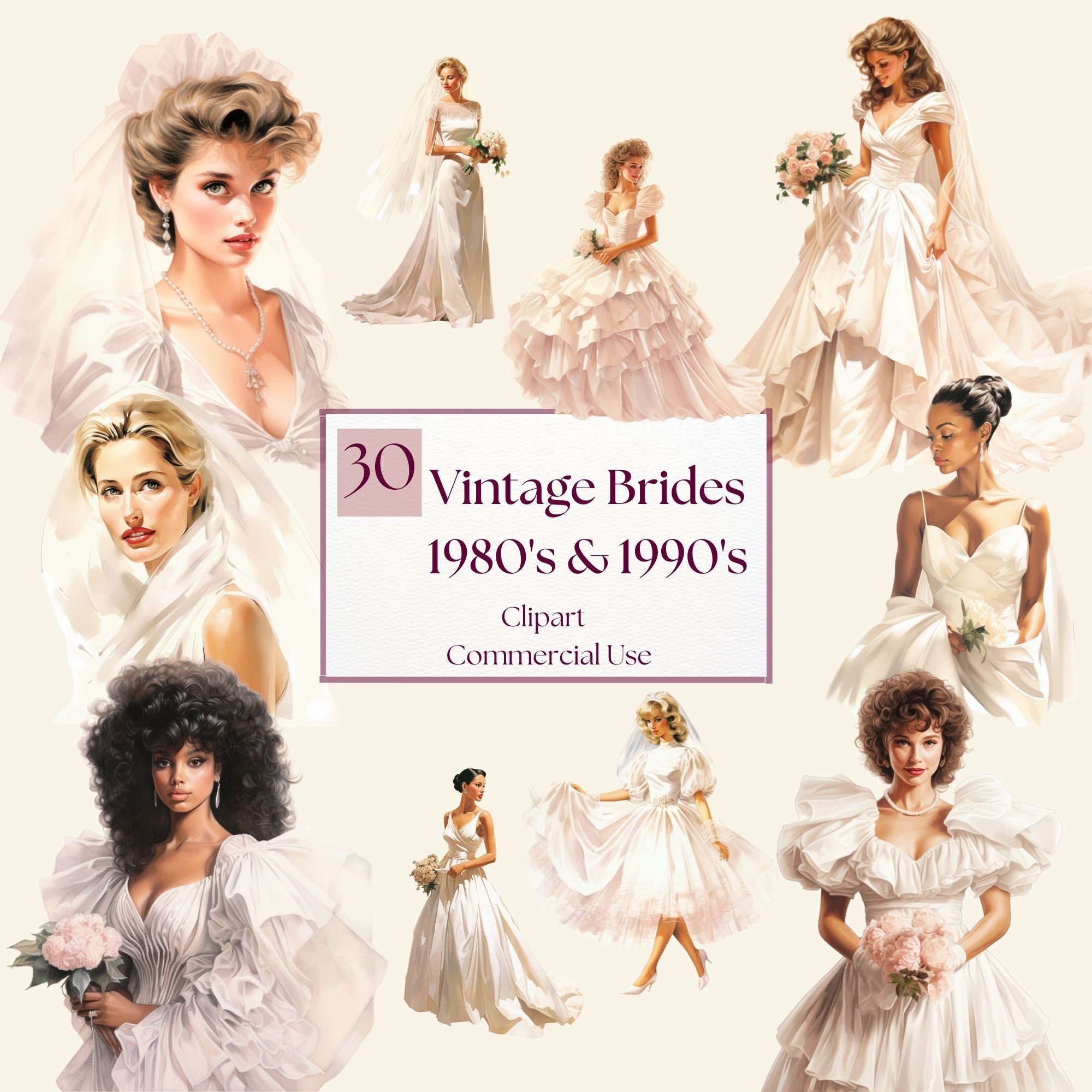 Vintage Bride Clipart