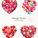 Vintage Hearts Clipart | Valentines Day Clipart | Retro Hearts PNG ...