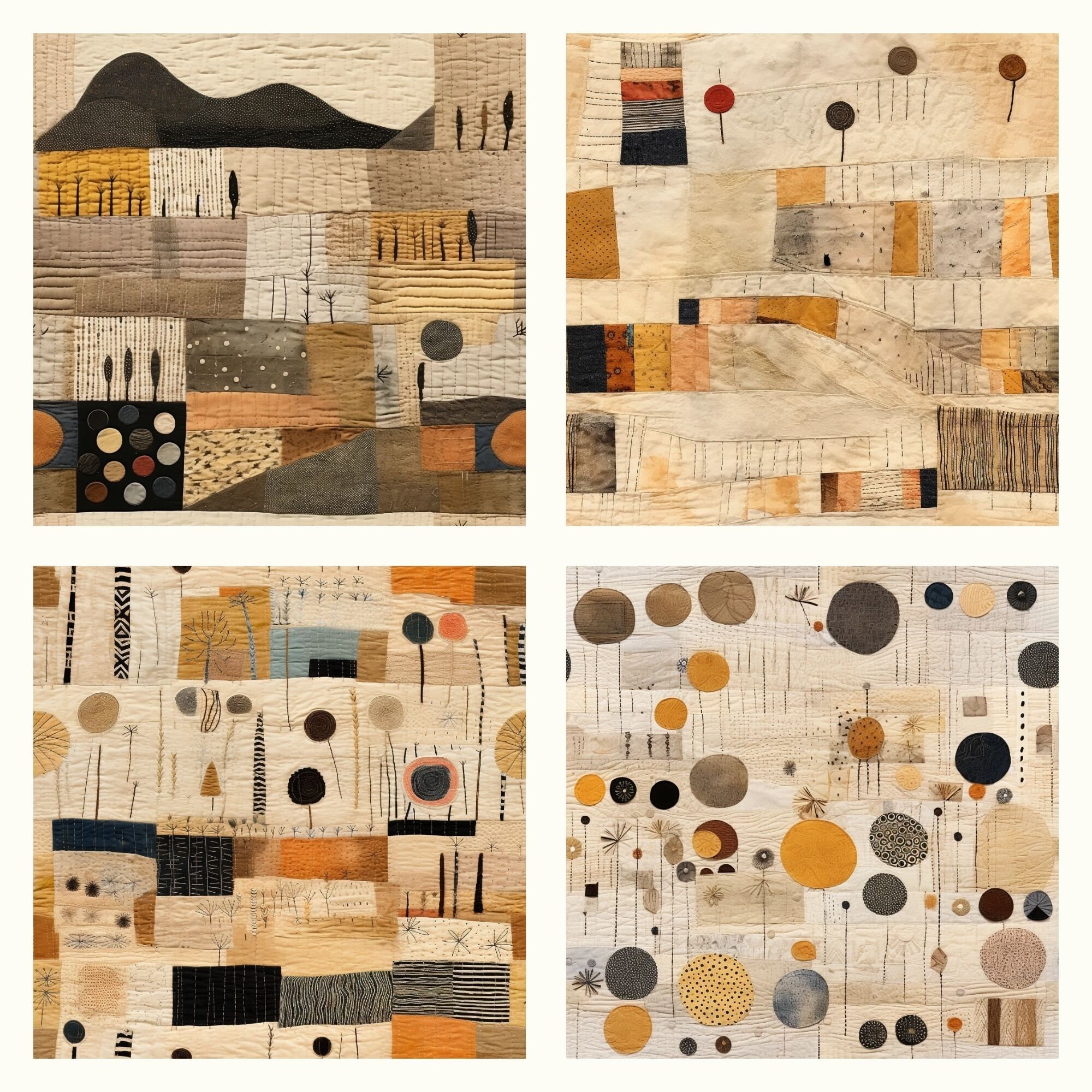 Quilt Printable Paper, Seamless Digital Geometrical Quilt Paper ...