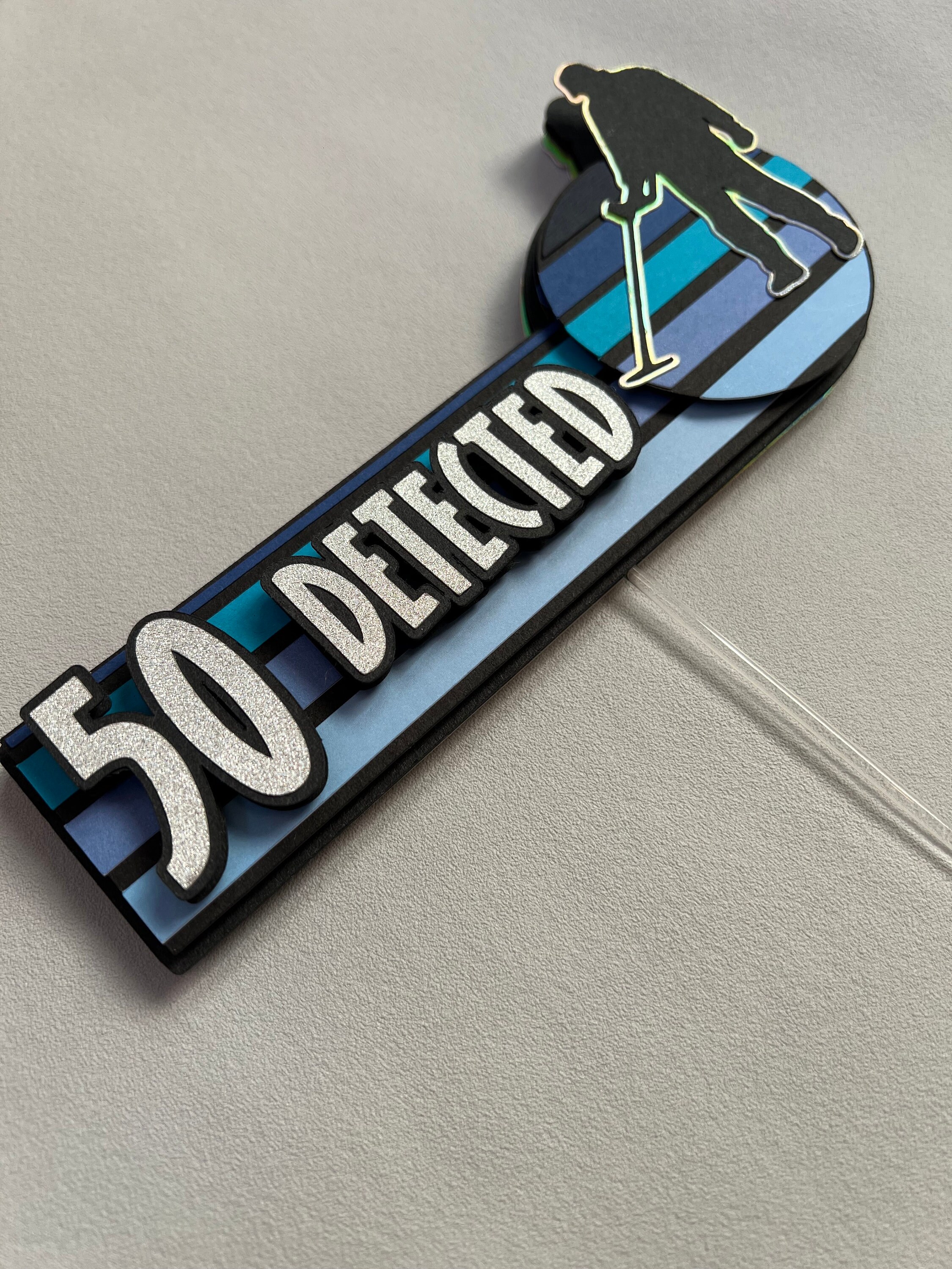 Metal Detector Cake Topper, Birthday Cake Decoration, Unique Metal ...