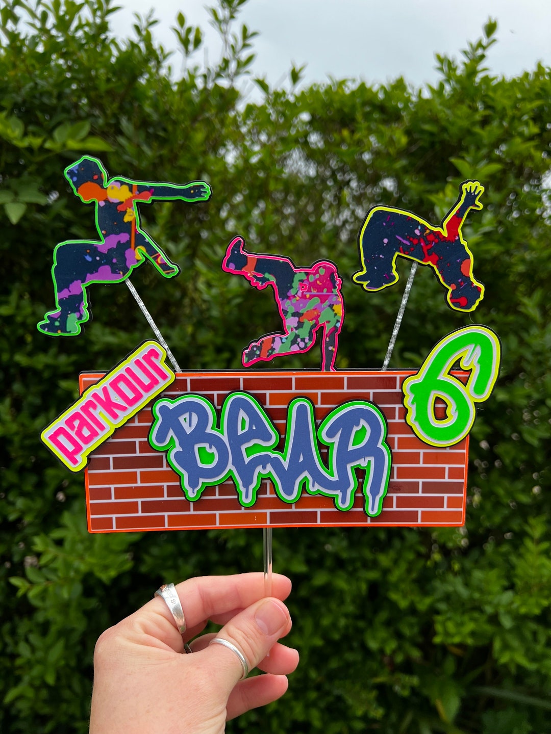 Parkour Cake Topper Graffiti Cake Topper Happy Birthday - Etsy