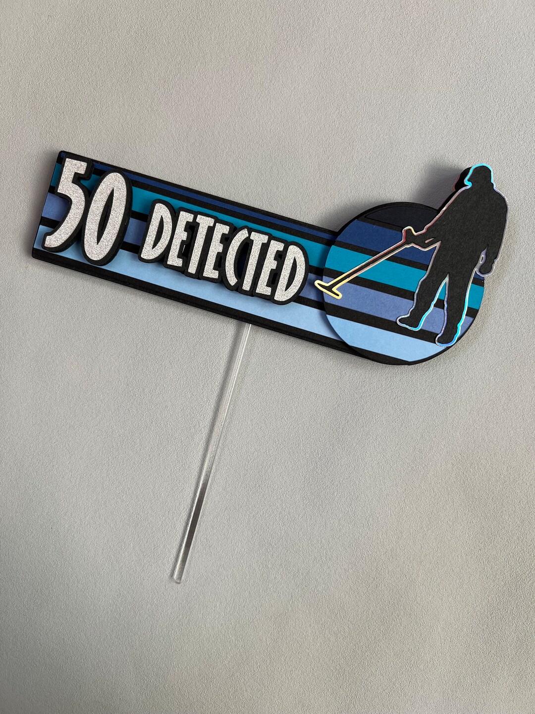Metal Detector Cake Topper, Birthday Cake Decoration, Unique Metal ...