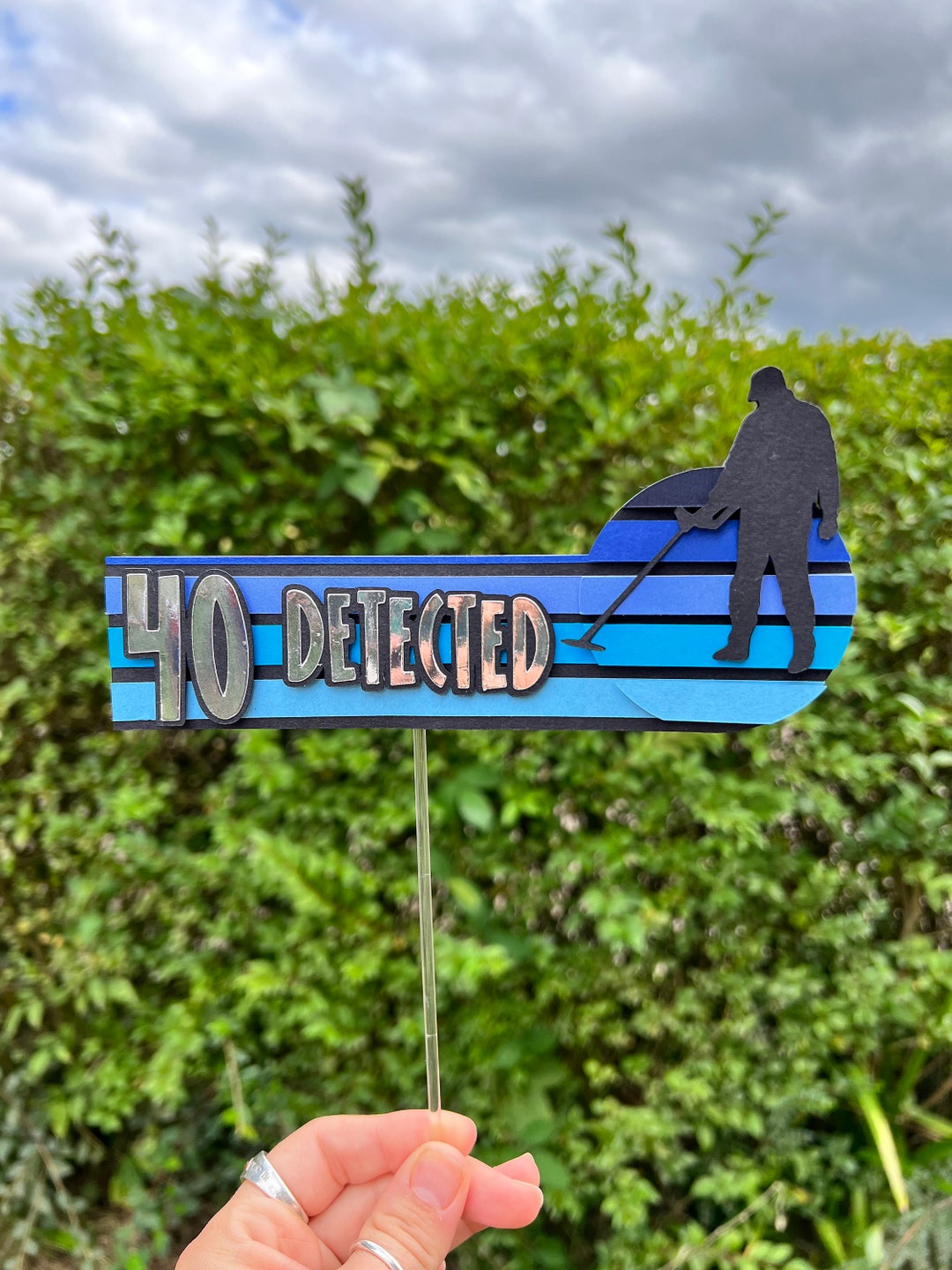 Metal Detector Cake Topper, Birthday Cake Decoration, Unique Metal ...