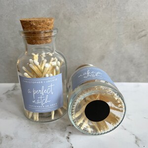 Personalized Wedding Match Bottle: Engagement Gift for Couple - Etsy
