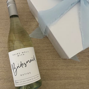 Bridesmaid Proposal Label. Customize With Your Friends Names &role in ...