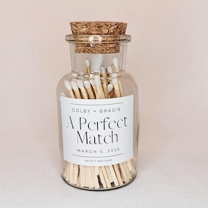 The Perfect Match Wedding Glass Match Bottle | Personalized Gift ...
