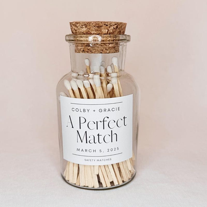 Personalized Matches Jars - Etsy