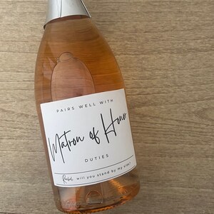 Bridesmaid Proposal Label. Customize With Your Friends Names &role in ...