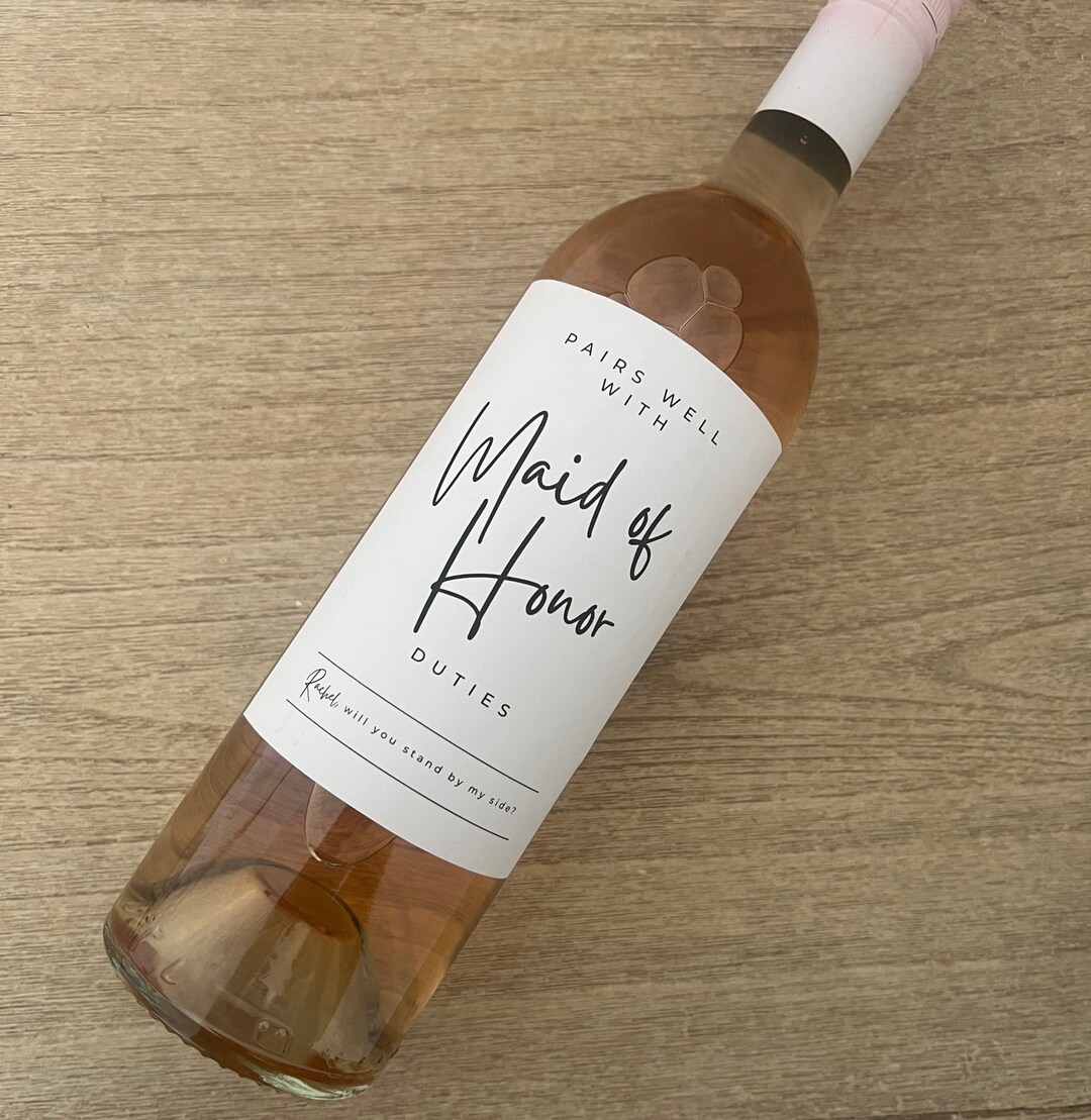 Bridesmaid Proposal Label. Customize With Your Friends Names &role in ...