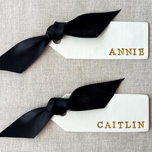 Personalized Clay Place Cards: Elegant Wedding Table Decor - Etsy