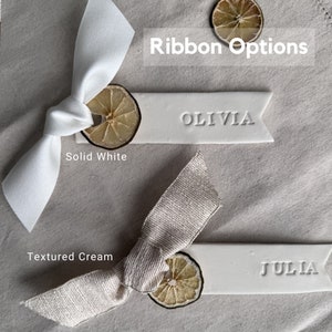 Personalized Clay Place Card With Dehydrated Lime: Wedding Name Plate ...