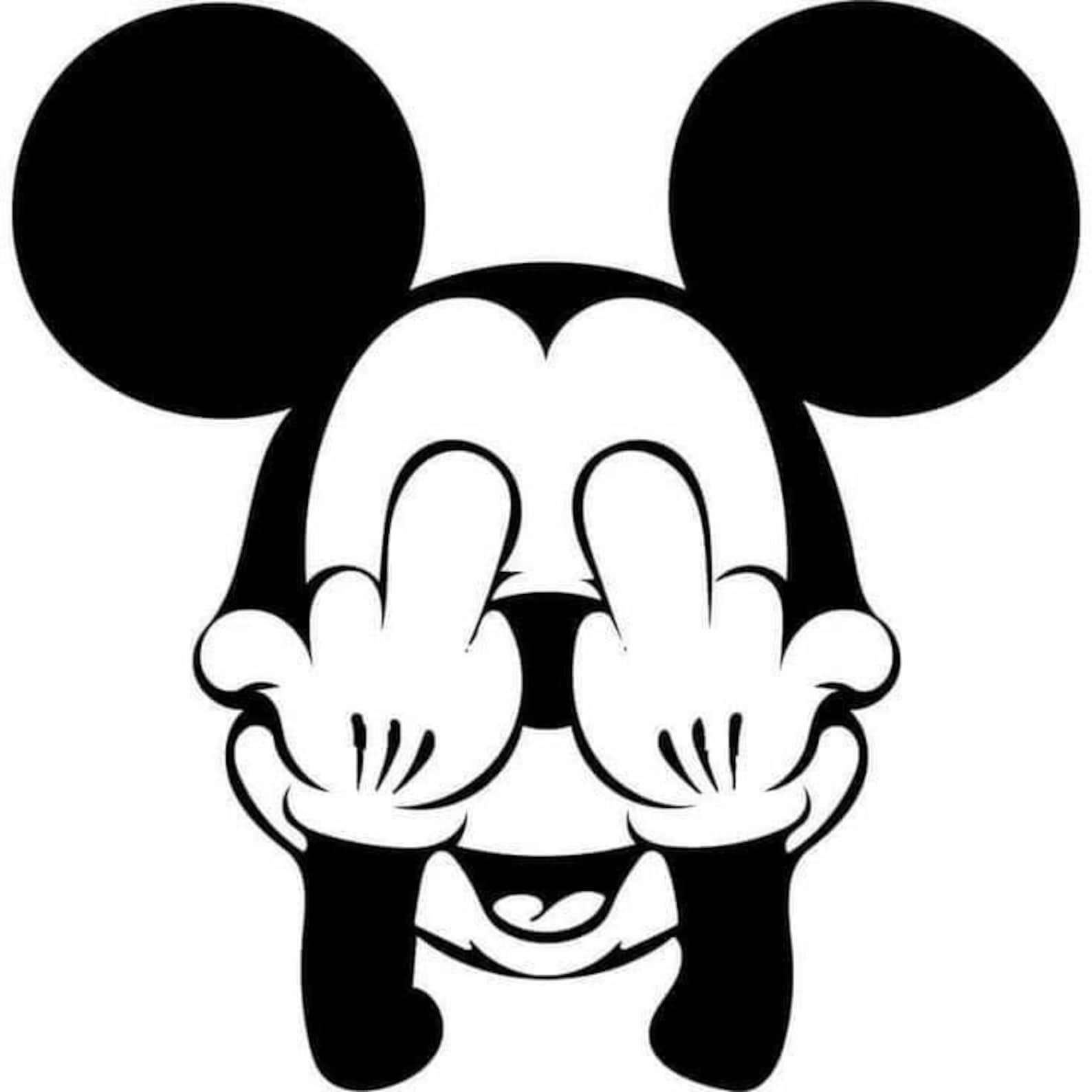 Middle Finger Mickey - Etsy
