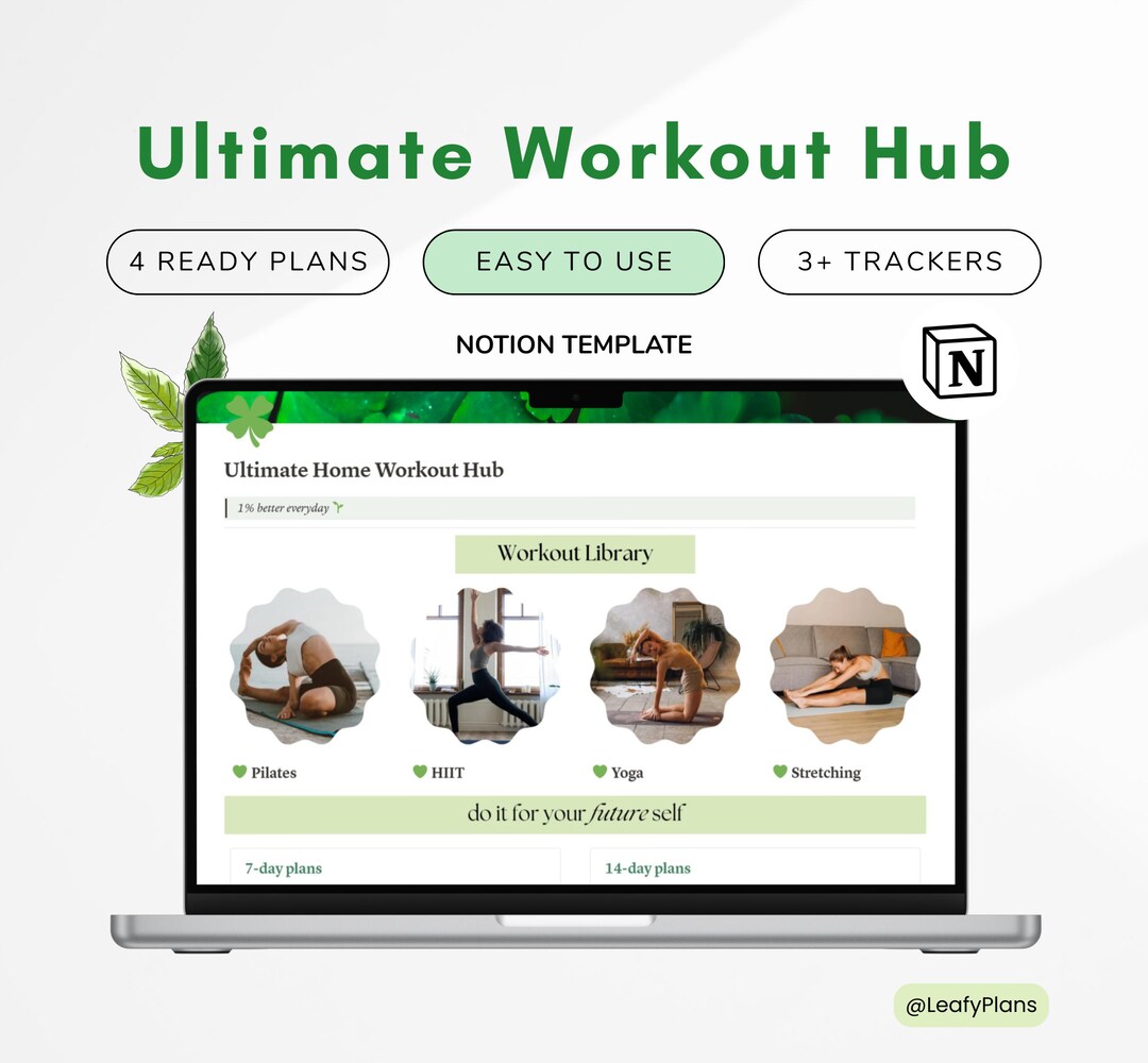 Workout Tracker Fitness Notion Template 2025 | Digital Planning Hub ...