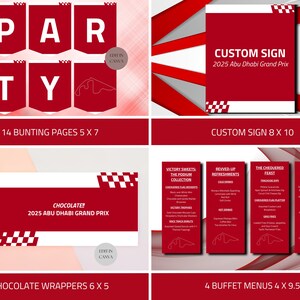 Digital F1 Party Print Bundle | Customizable Formula 1 Bundle | Race ...