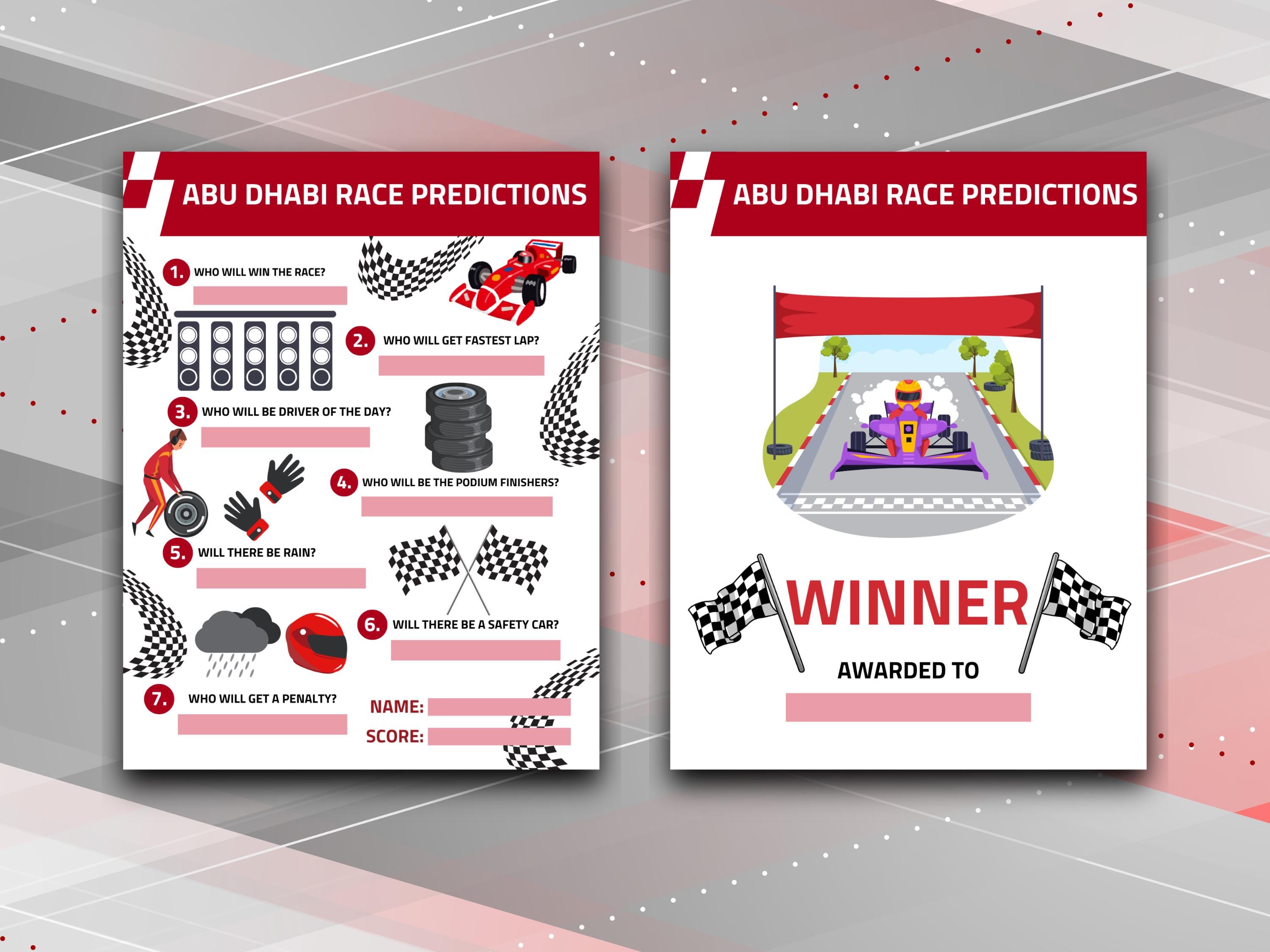 Formula 1 Party Game | Digital & Printable | Instant Download | Race ...