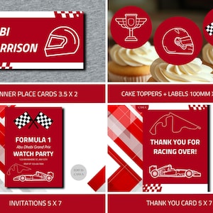 Digital F1 Party Print Bundle | Customizable Formula 1 Bundle | Race ...