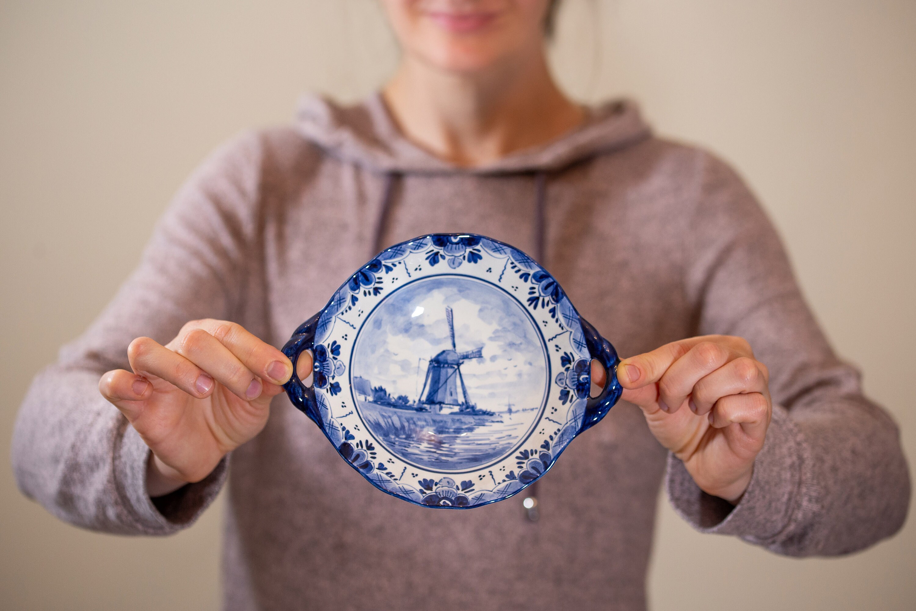 Vintage Signed Delft Blue Holland Decorative Wall Hanging Porcelain ...