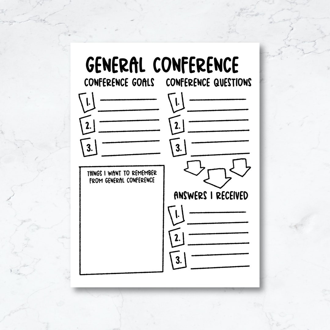 General Conference Notes Page for Youth | General Conference Questions ...