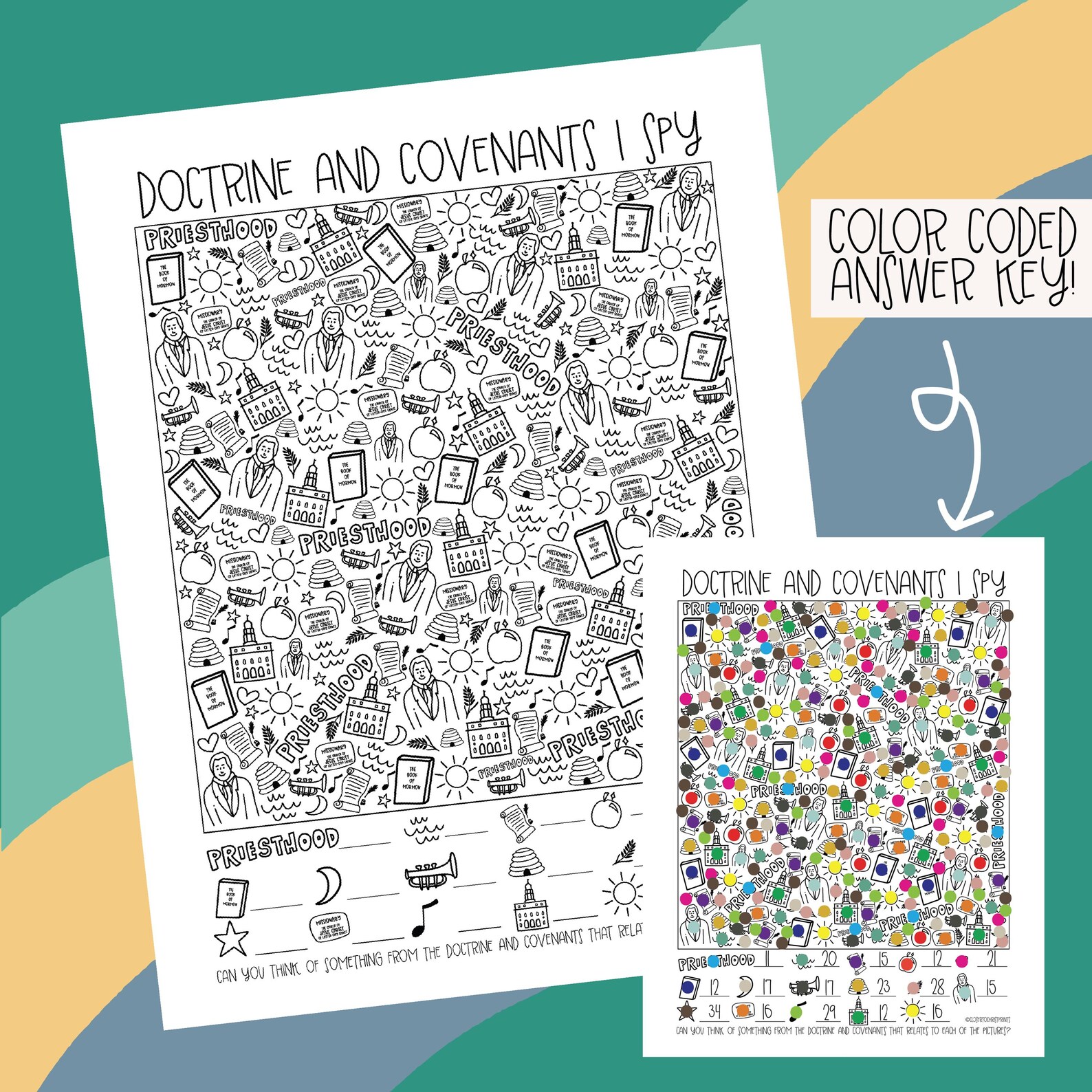 Doctrine and Covenants I Spy | Activity Day Ideas | Primary Come Follow ...