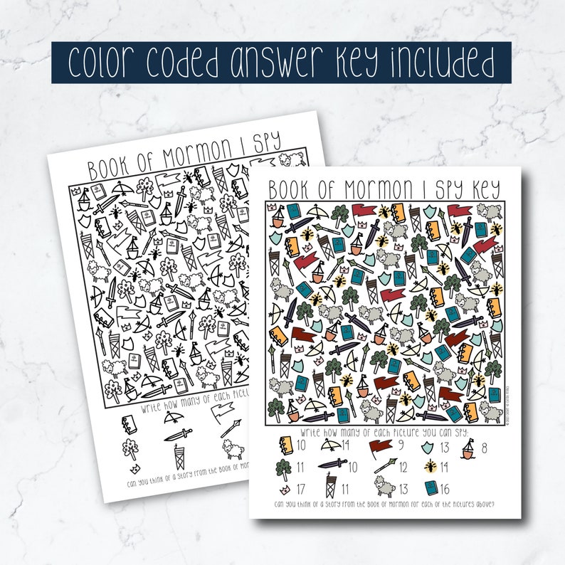 Book of Mormon I Spy | Come Follow Me Ideas | Activity Day Ideas ...