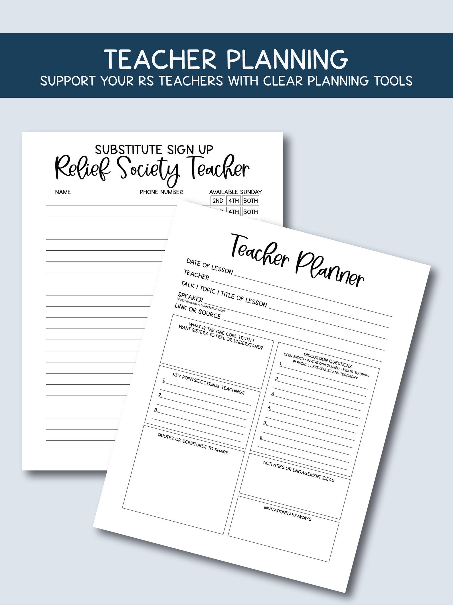 2026 Relief Society Presidency Planner | RS Binder Printable ...