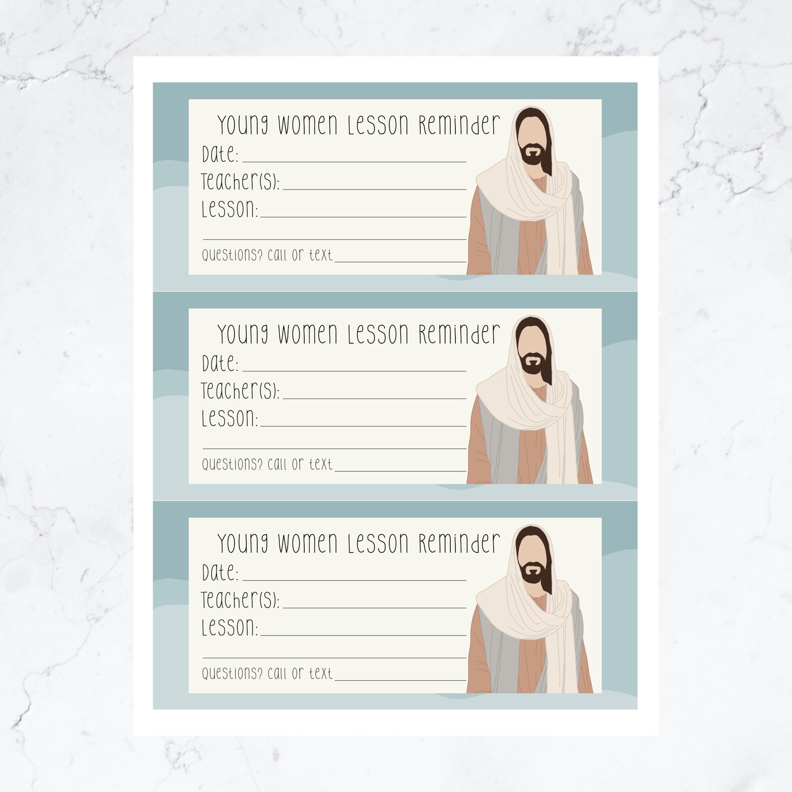 Young Women Lesson Reminder Handout Young Women Helps Class Presidency ...