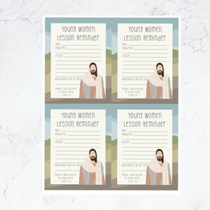 Young Women Lesson Reminder Handout Young Women Helps Class Presidency ...