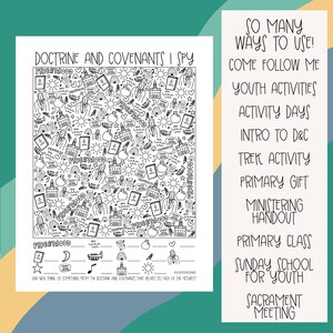 Doctrine and Covenants I Spy | 2025 Come Follow Me | Activity Day Ideas ...
