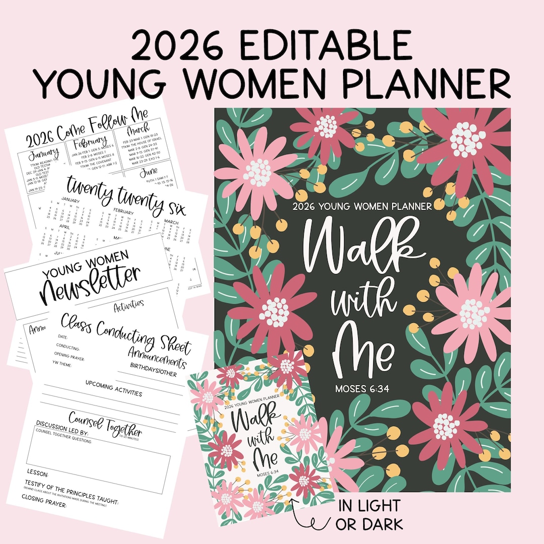 Young Women Planner 2026 for Class Presidency | Young Women Binder 2026 ...