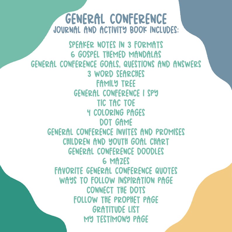 General Conference Journal and Activity Book | Speaker Notes for ...