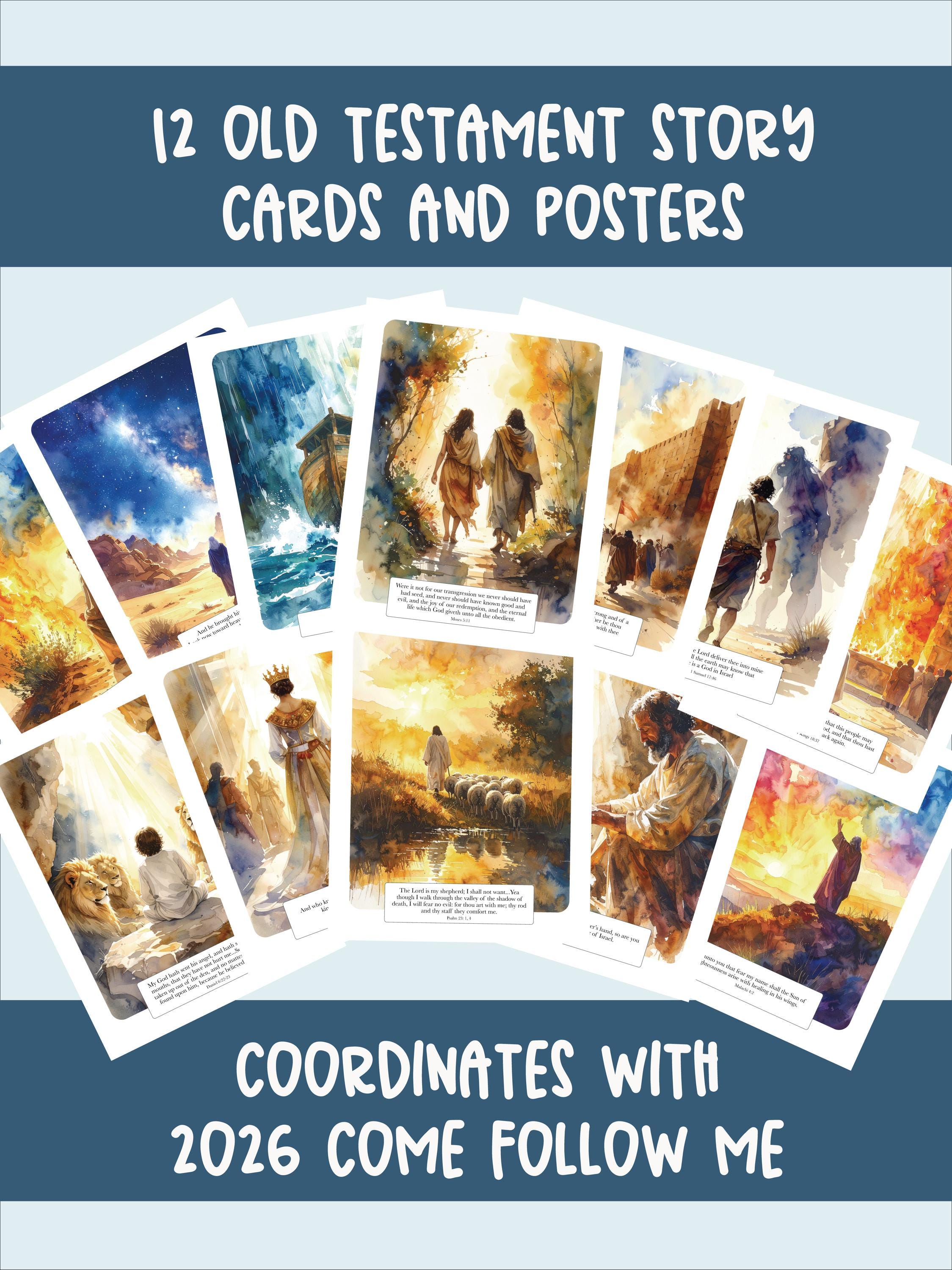 Old Testament Bible Story Cards | for Come Follow Me 2026 | Scripture ...