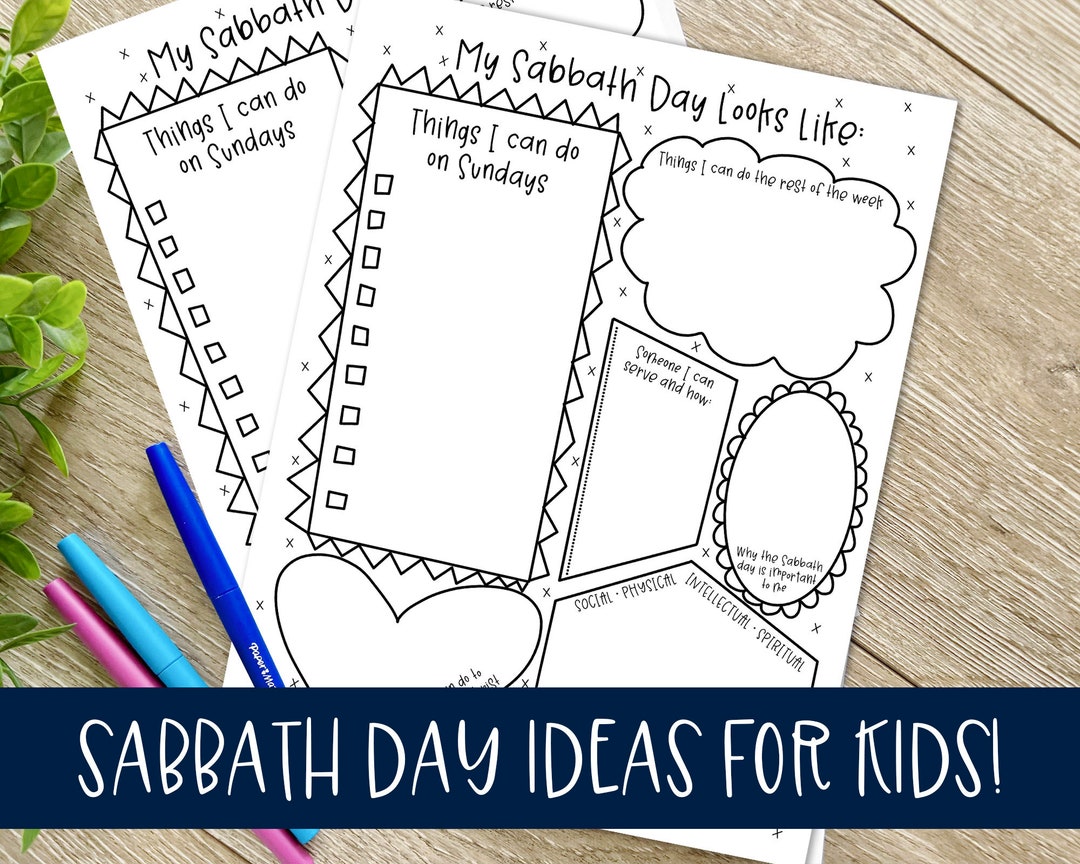 My Sabbath Day Idea List and Goal Setting • Help Kids See All the ...