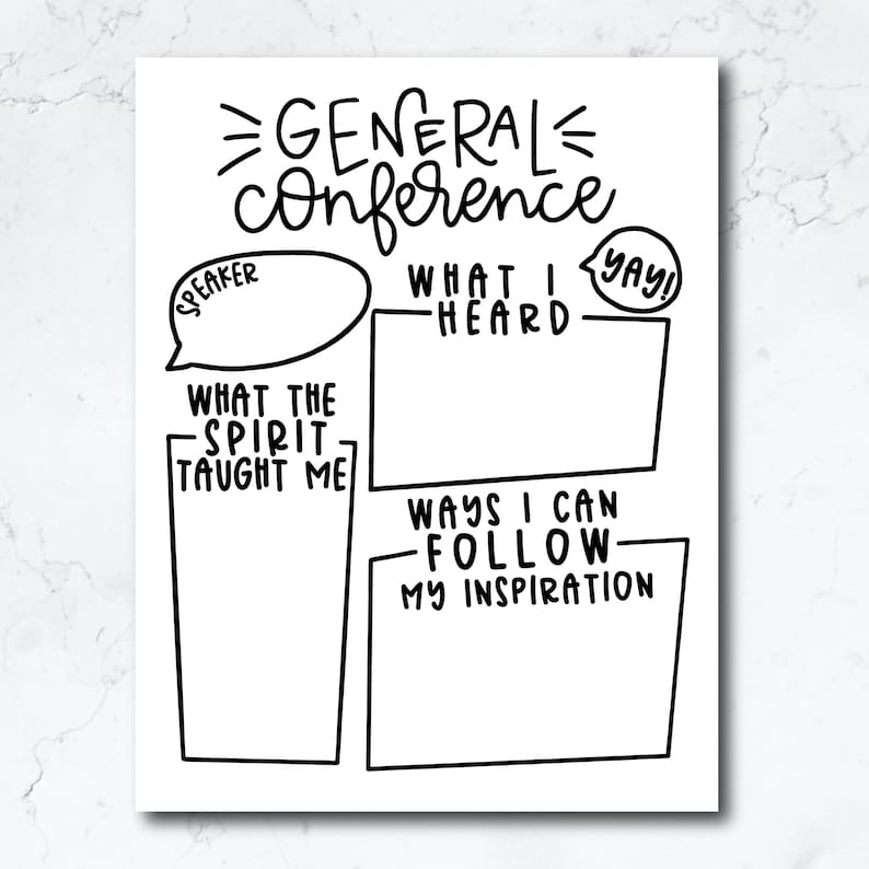 General Conference Notes for Youth | Speaker Notes for General ...