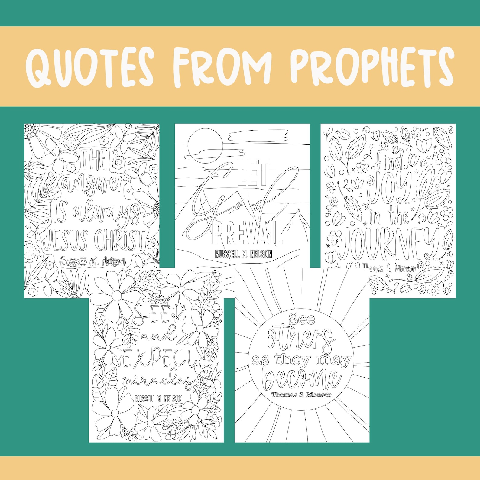 LDS Coloring Pages Book of Mormon & Prophet Quotes | General Conference ...