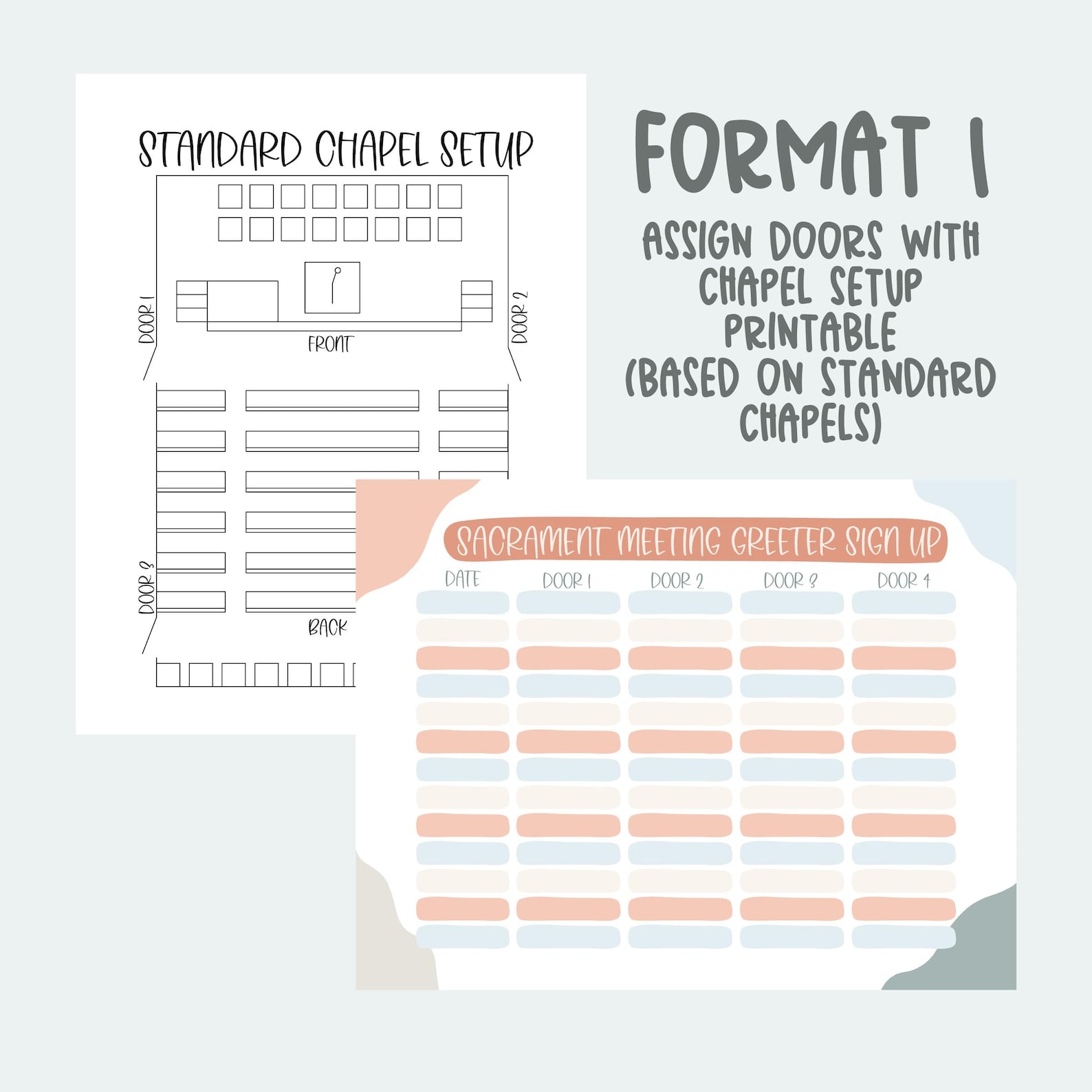Young Women Sacrament Meeting Greeter Sign up | Editable in Adobe ...
