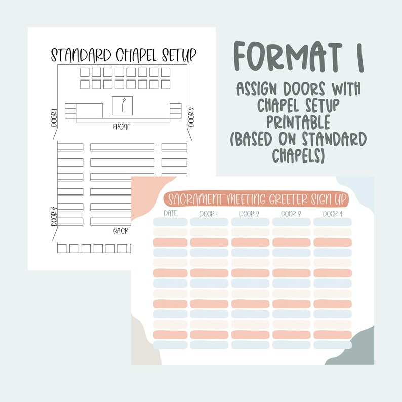 Young Women Sacrament Meeting Greeter Sign up | Editable in Adobe ...
