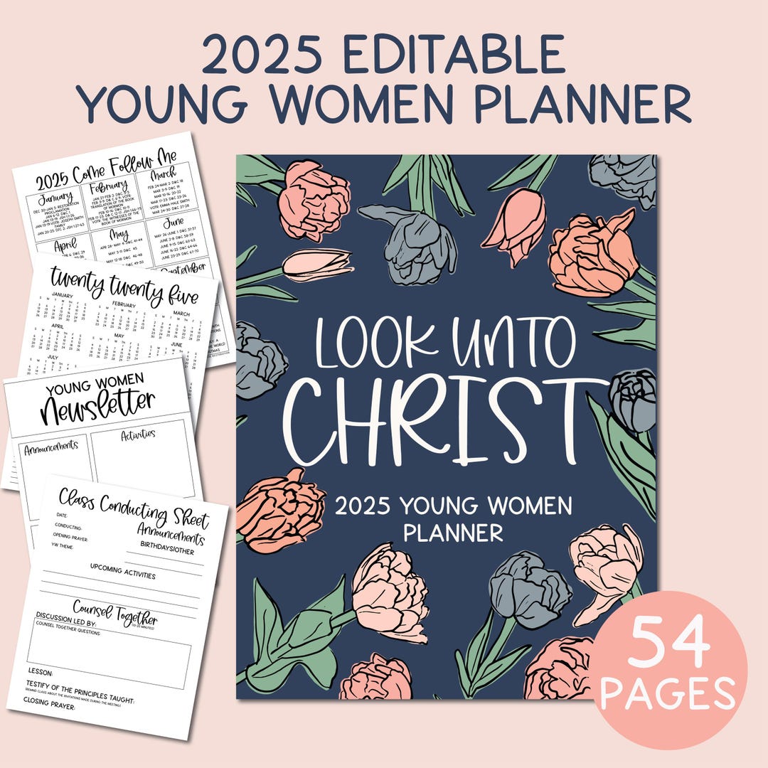 Young Women Floral Planner 2025 for Class Presidency | Young Women ...