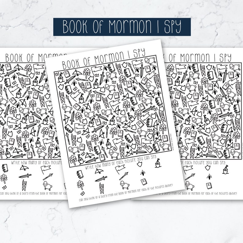 Book of Mormon I Spy | Come Follow Me Ideas | Activity Day Ideas ...