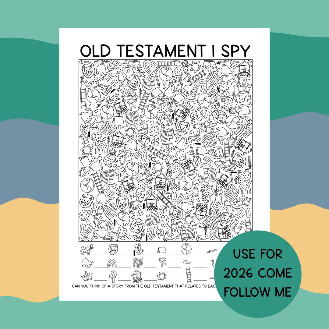 Old Testament I Spy | 2026 Come Follow Me | Activity Day Ideas ...