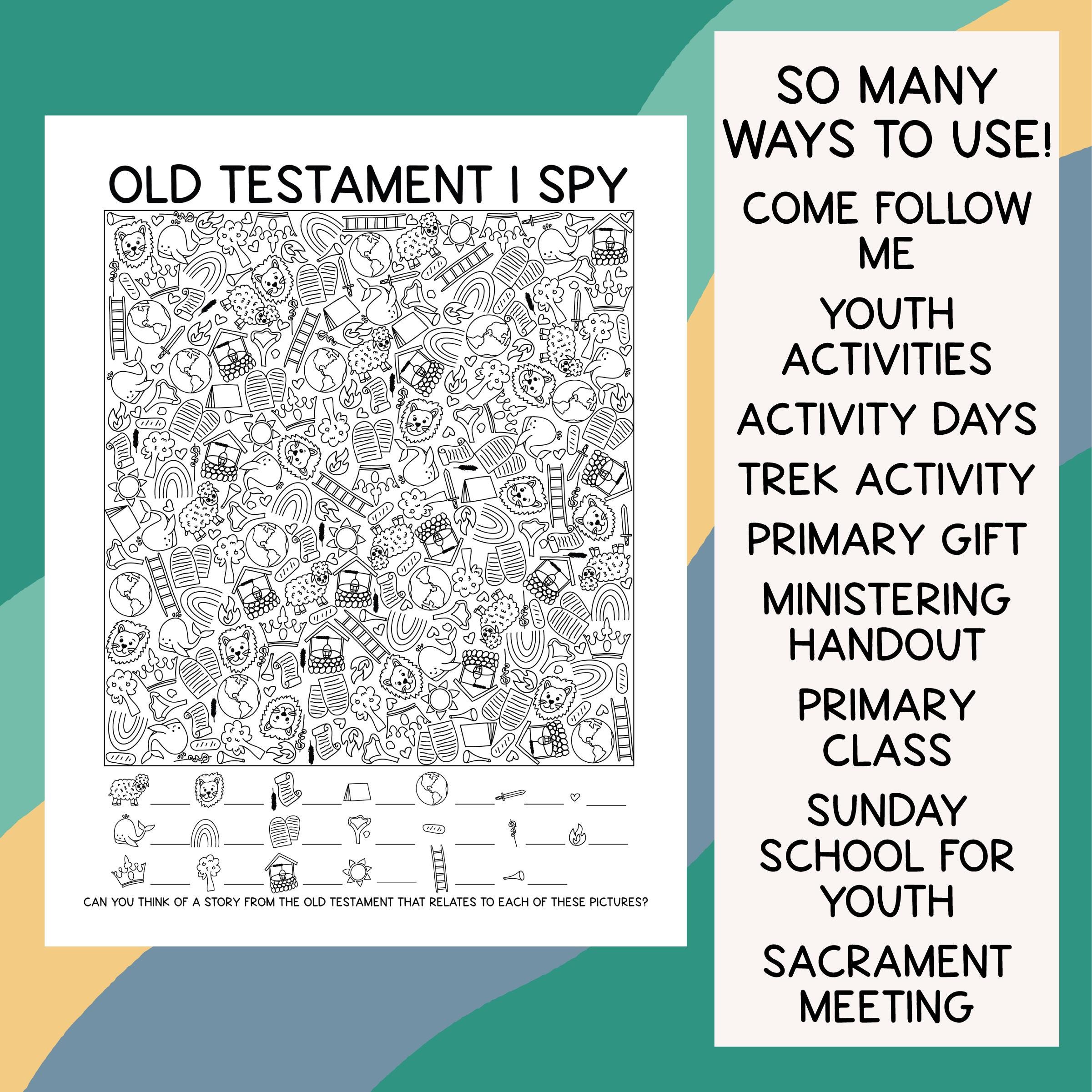 Old Testament I Spy | 2026 Come Follow Me | Activity Day Ideas ...