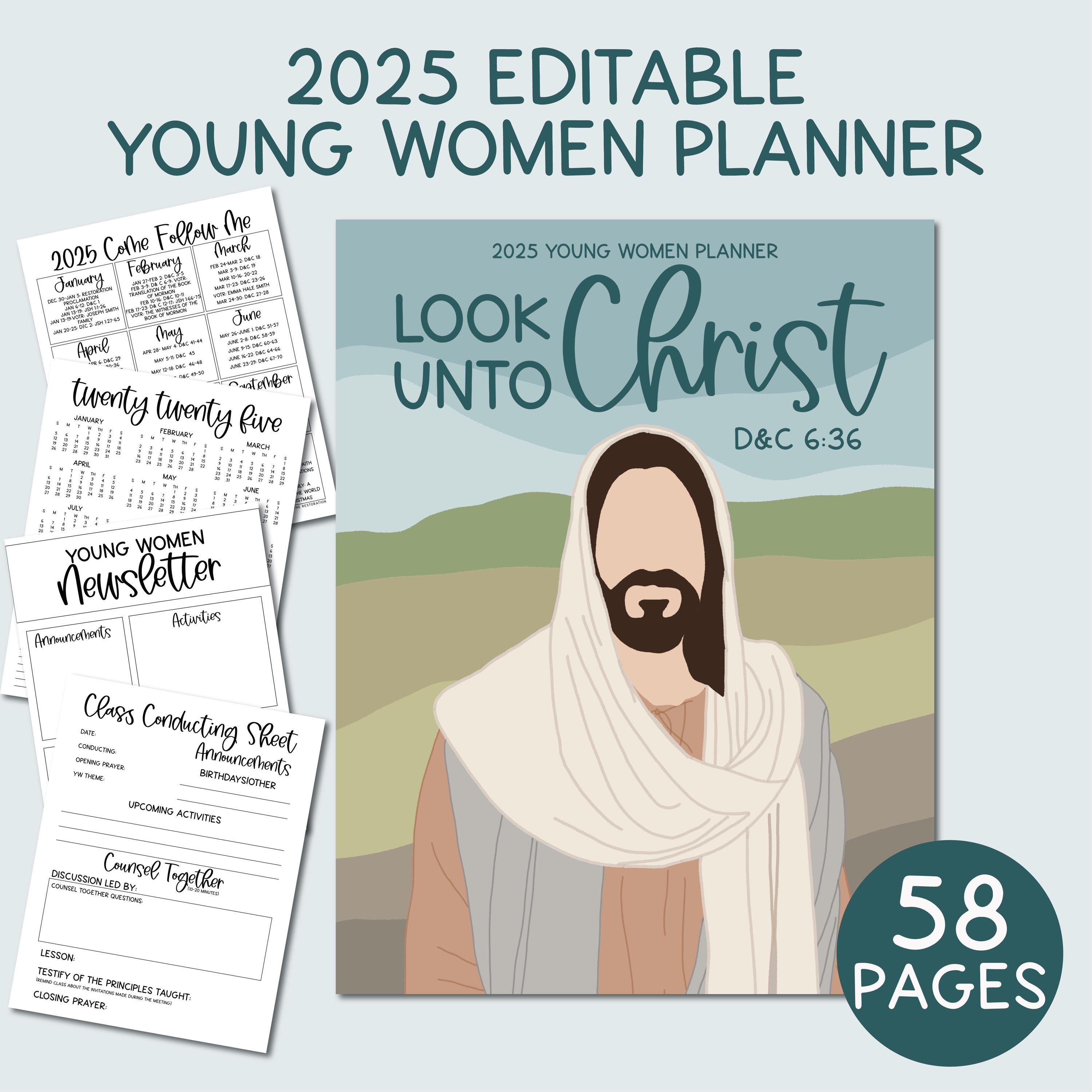 Young Women Planner 2025 for Class Presidency | Young Women Binder 2025 ...
