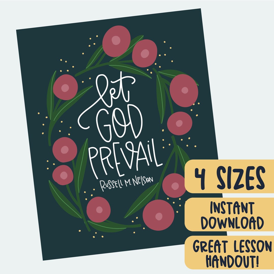 Let God Prevail Russell M. Nelson Quote Printable | Instant Download ...