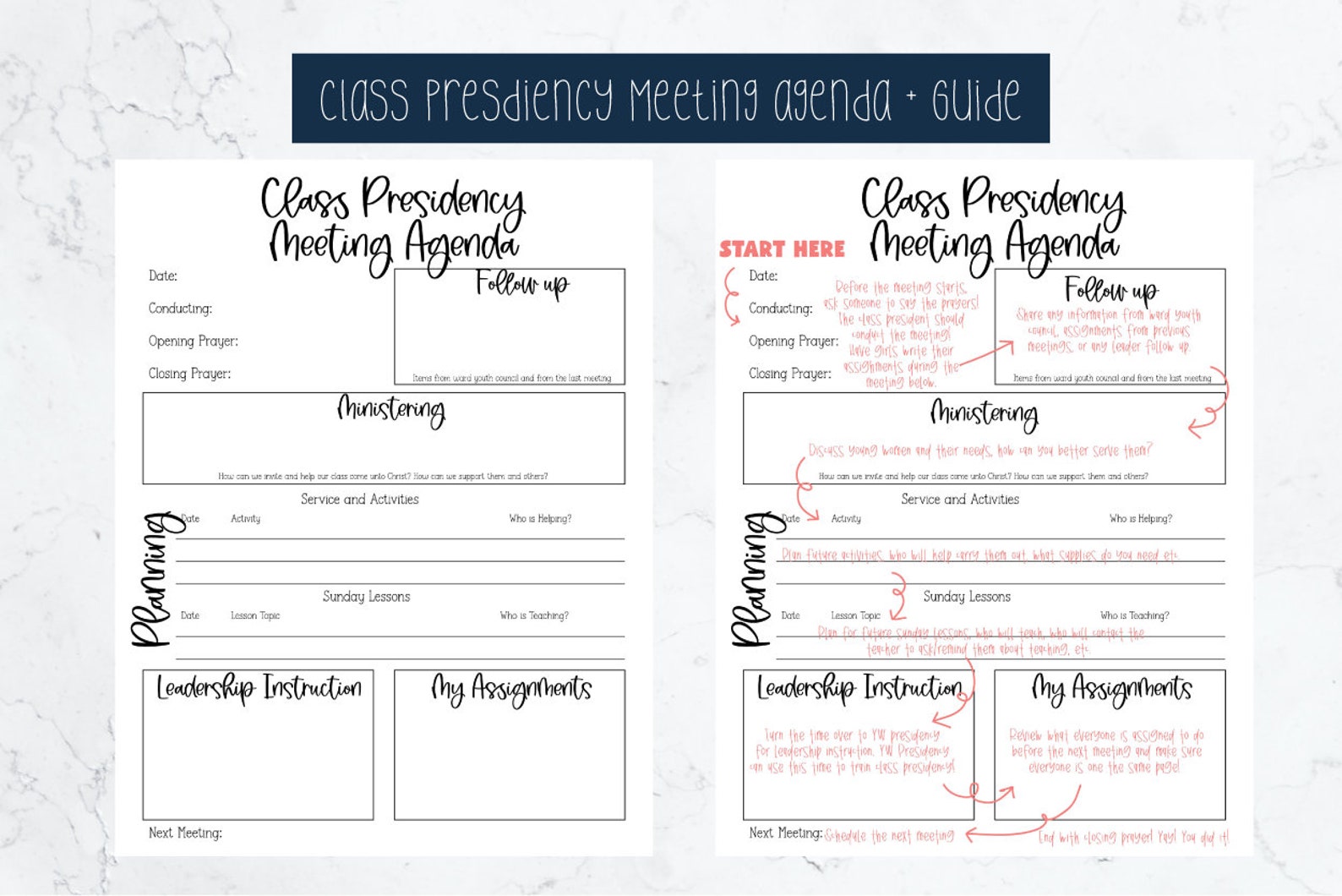 Young Women Class Presidency Meeting Agenda | Guide to Teach New Class ...