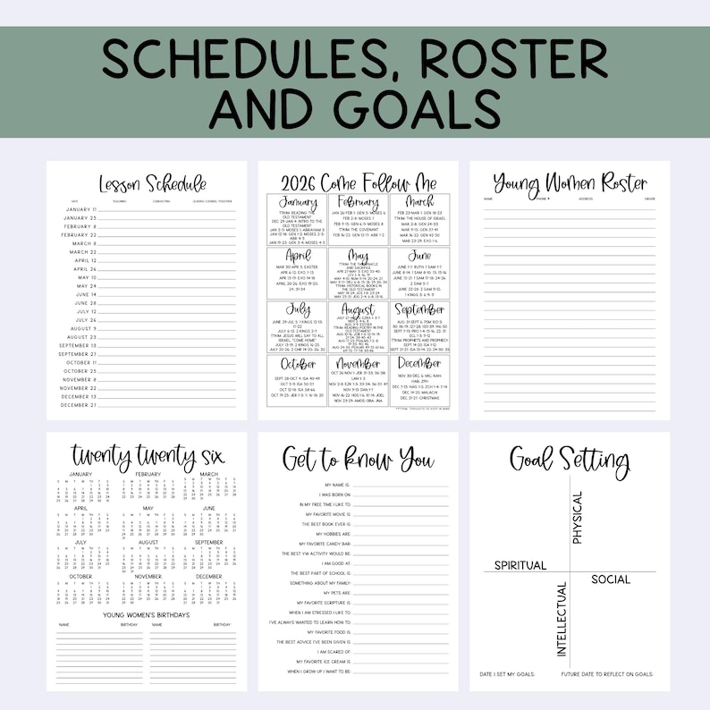 Young Women Planner 2026 for Class Presidency | Young Women Binder 2026 ...